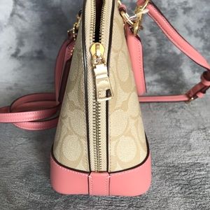 Coach | Bags | New Coach Pink Logo Crossbody Handbag Leather | Poshmark